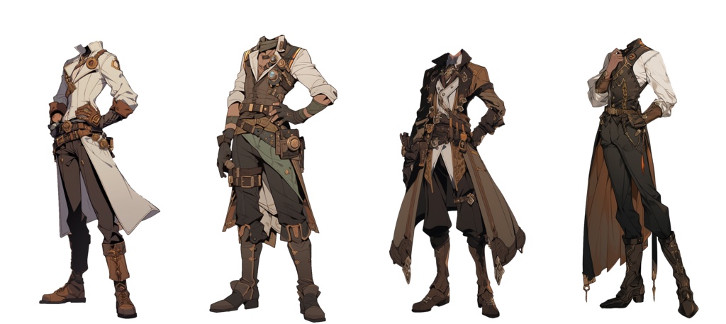 【立ち絵】スチームパンク男性30点 ️差分2種【透過png】 - sozaiya-create - BOOTH