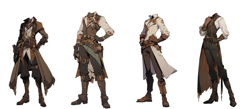 【立ち絵】スチームパンク男性30点 ️差分2種【透過png】 - sozaiya-create - BOOTH