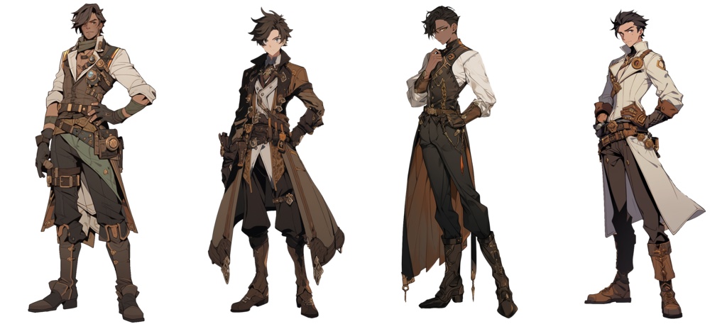 【立ち絵】スチームパンク男性30点 ️差分2種【透過png】 - sozaiya-create - BOOTH