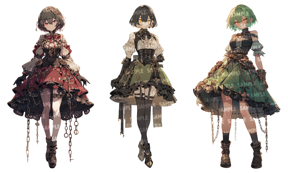 【立ち絵30点】スチームパンク｜女性/差分あり（png） - sozaiya-create - BOOTH