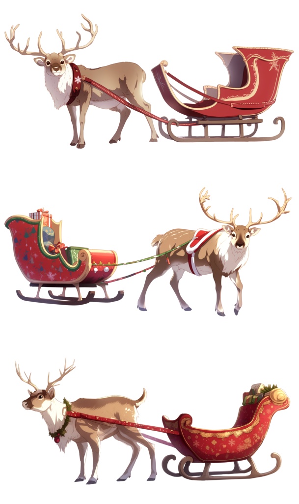 【高画質立ち絵】サンタ トナカイ【透過png】 - sozaiya-create - BOOTH