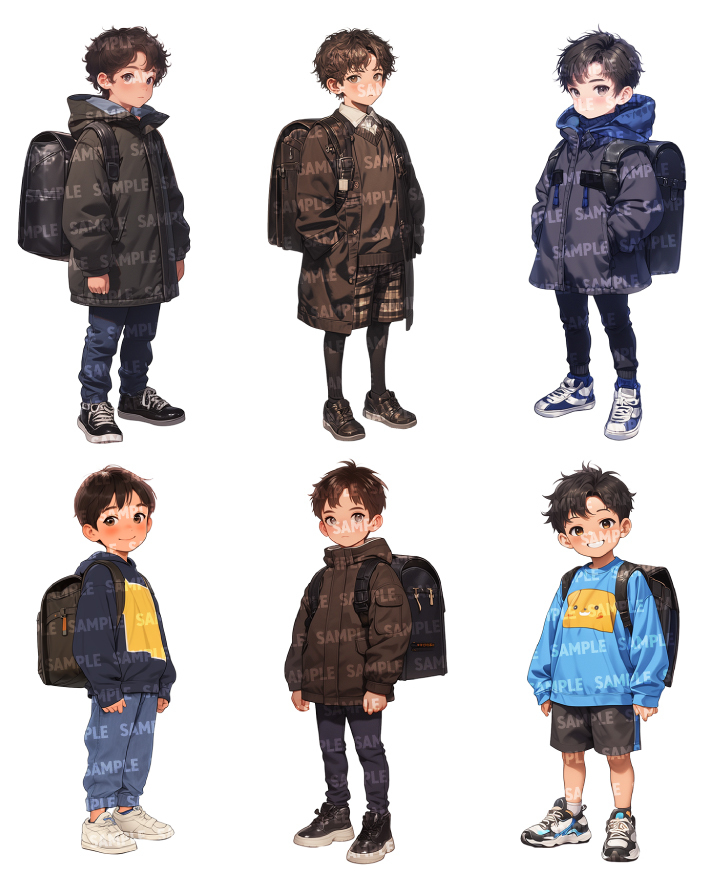 【立ち絵60点】子供｜男の子/差分あり（png） - sozaiya-create - BOOTH