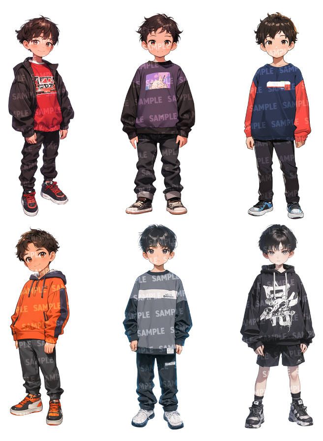 【立ち絵60点】子供｜男の子/差分あり（png） - sozaiya-create - BOOTH