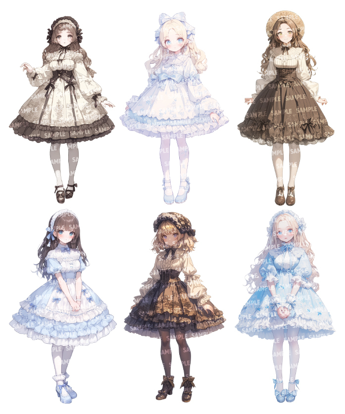 【立ち絵55点】ロリータ｜女性/差分あり（png） - sozaiya-create - BOOTH