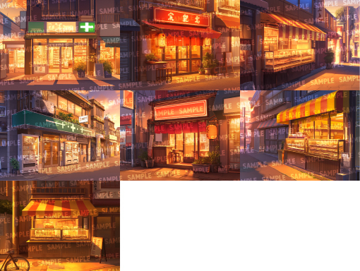 【背景150枚】現代商店街（ゲーム/TRPG/CoC/ココフォリア） - sozaiya-create - BOOTH