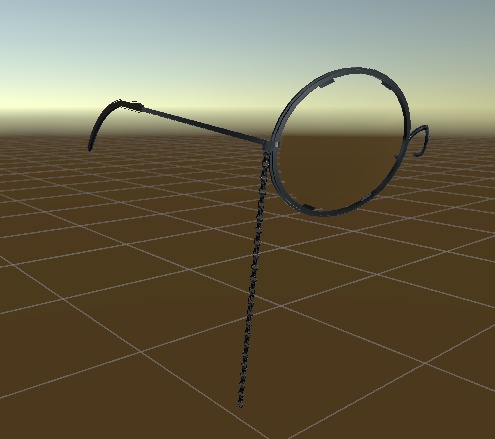 【VRChat】simple monocle【眼鏡】 - black polygone - BOOTH