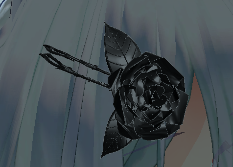 【VRChat】Iron Rose 【髪飾り】 - has shop - BOOTH