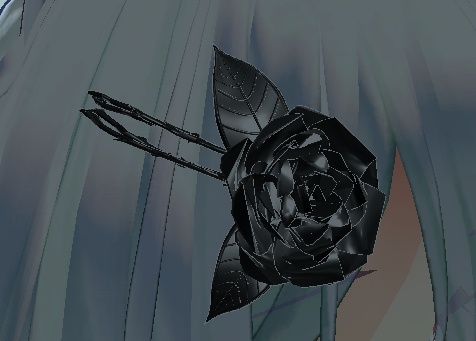 【VRChat】Iron Rose 【髪飾り】 - black polygone - BOOTH