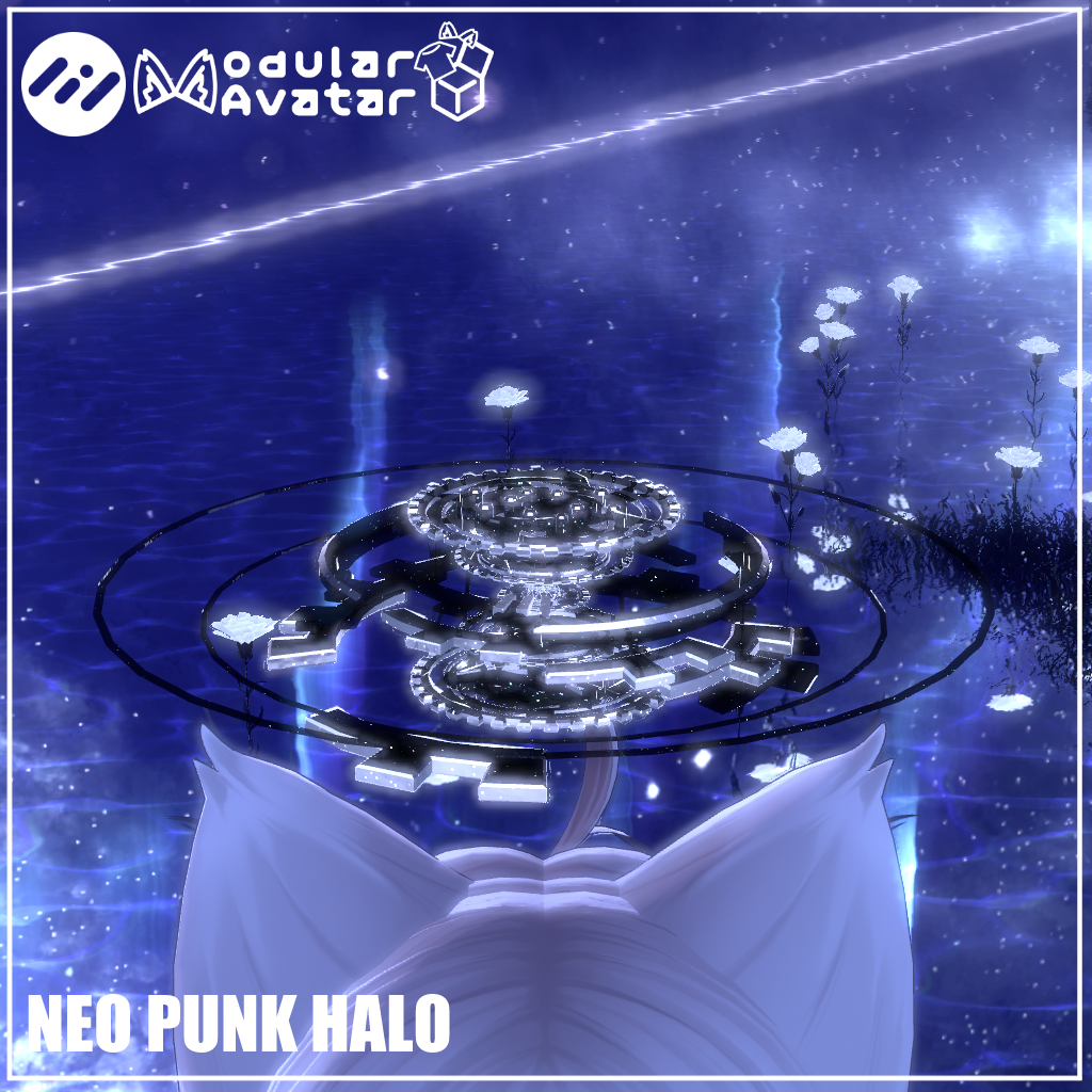 【VRChat】Neo Punk Halo【MA対応】 - Black Polygone - BOOTH