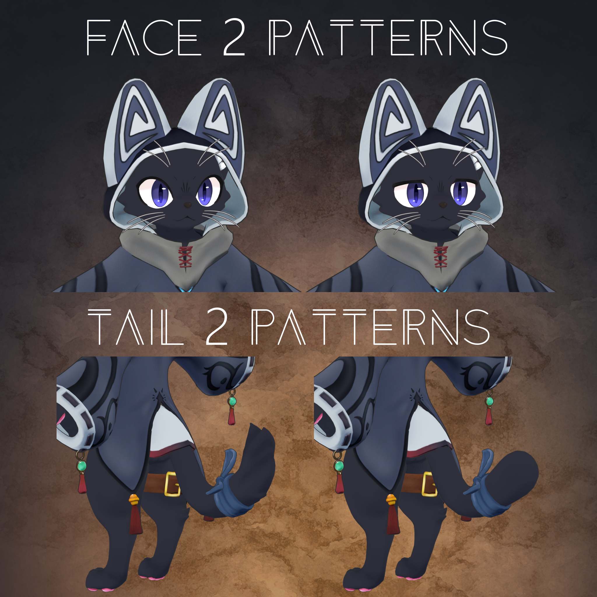 オリジナル3Dモデル「YORU CAT」【VRChat / VRM】 - Anagura Works - BOOTH