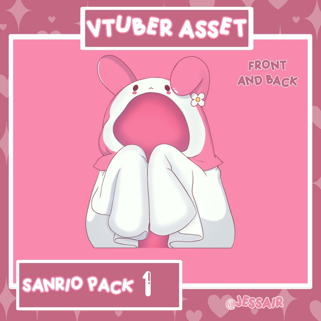 Sanrio Blankets for Vtuber models MyMelody and Kuromi [Vroid, Live2D ...