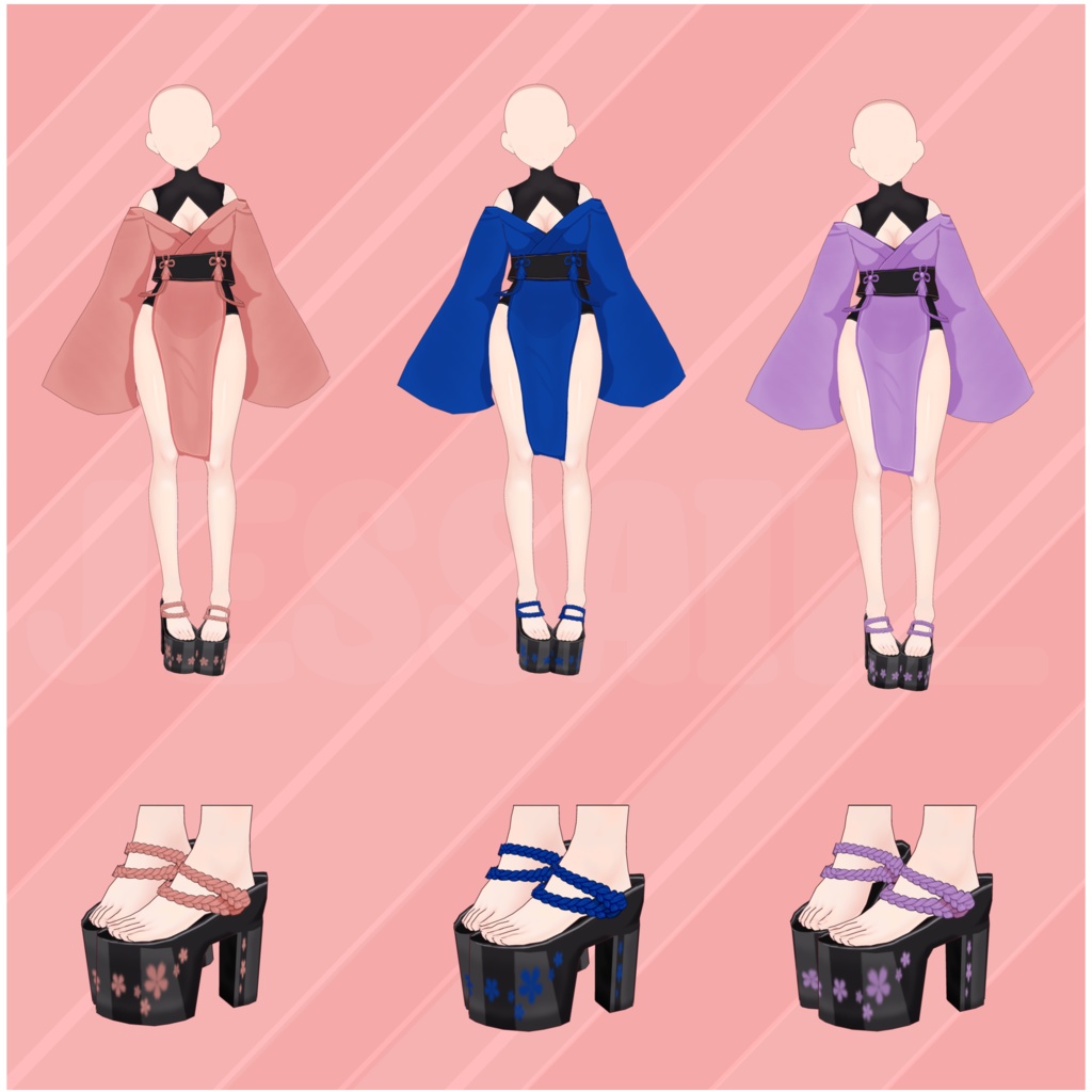 【VRoid デーモネスコスチューム】Kimono | Texture | Cute | Vroid Clothes and Textures ...