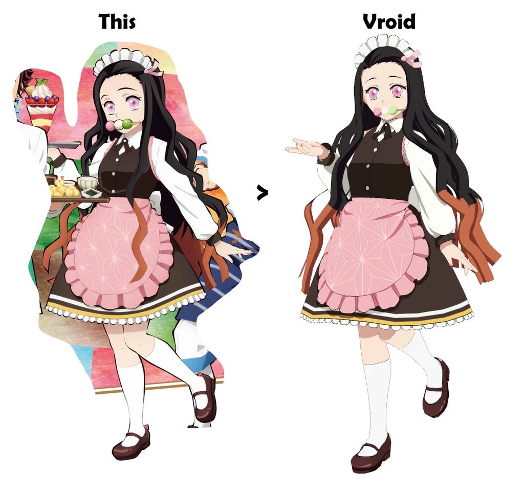 Chibi Nezuko Kimetsu No Yaiba Vrchat Avatar 3d Model By Jinsters