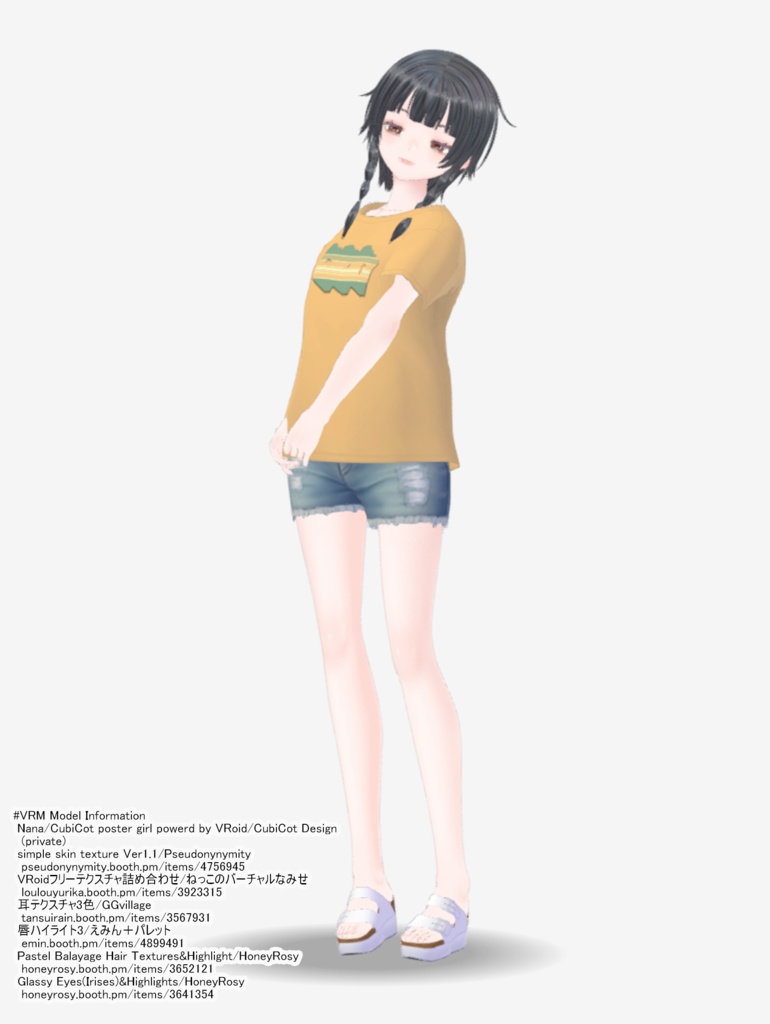 [VRoid] CubiCot emblem textures / Retro Surf-T (Tops) - CubiCot Design ...