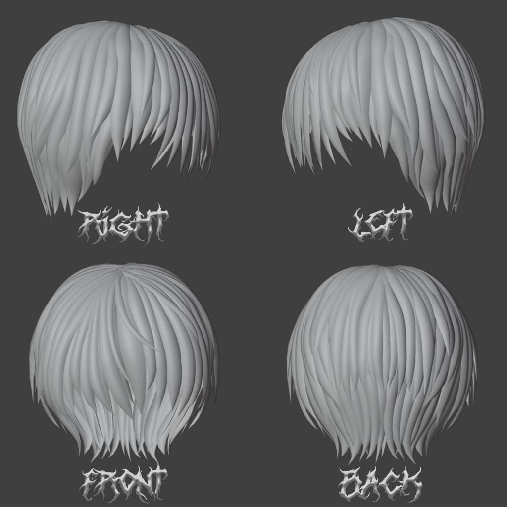 [3Dヘアモデル] Free 3D Hair Model - BOOTH - ReyCK - BOOTH