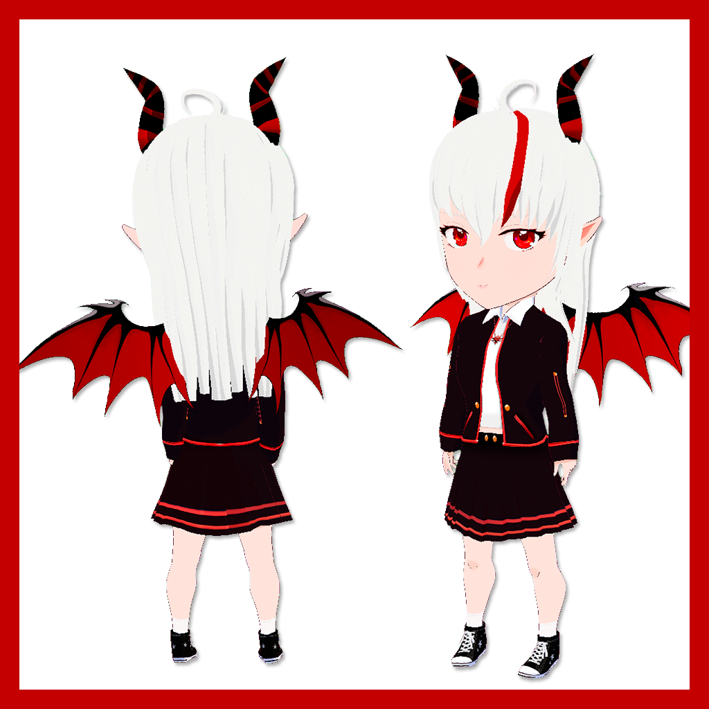 Chibi Devil Brothers - Male and Female character model 3D 【Vroid】【VRM ...