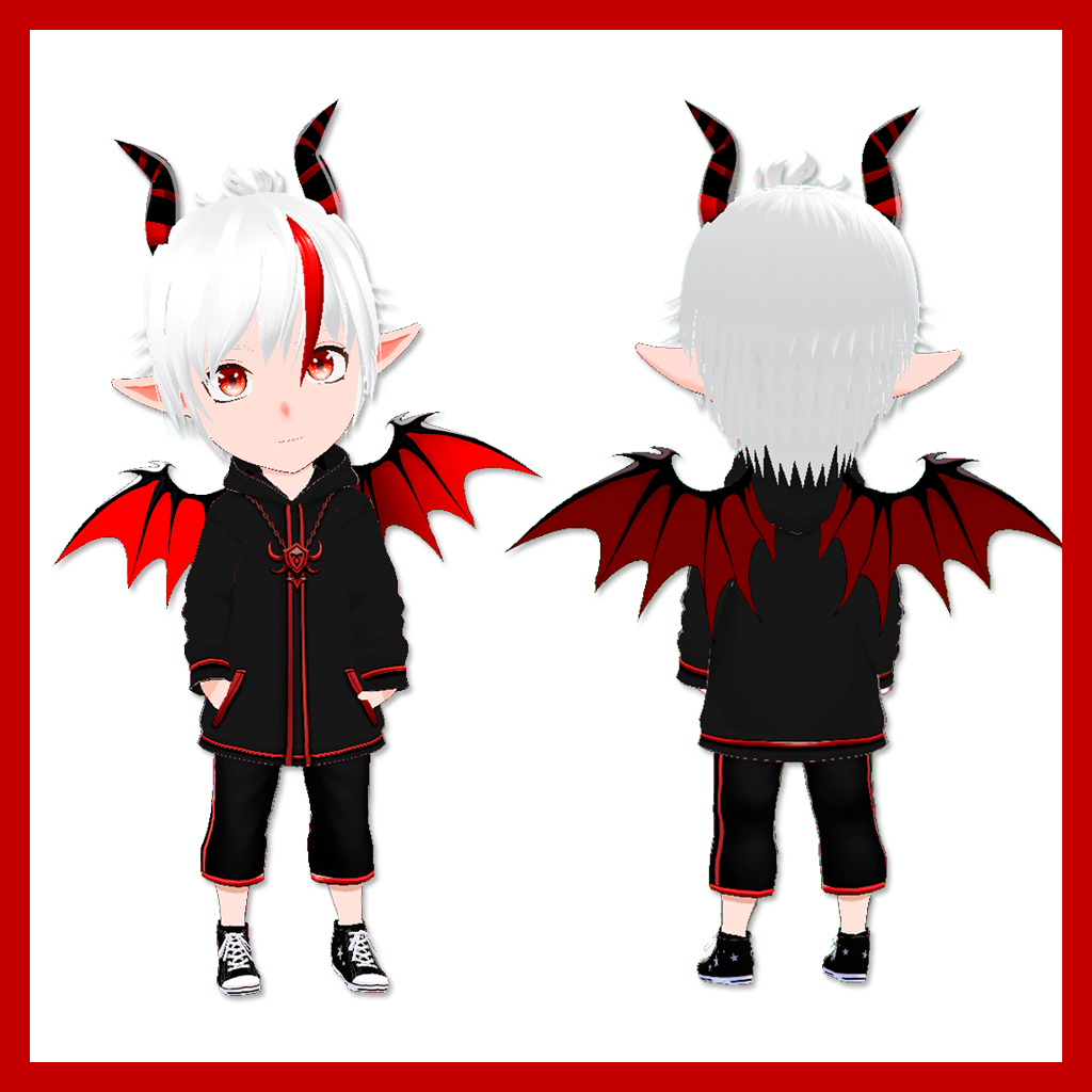 Chibi Devil Brothers - Male and Female character model 3D 【Vroid】【VRM ...