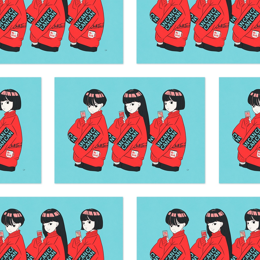 ポストカード「CAN CAN CAN」 - suzu-no-shop - BOOTH