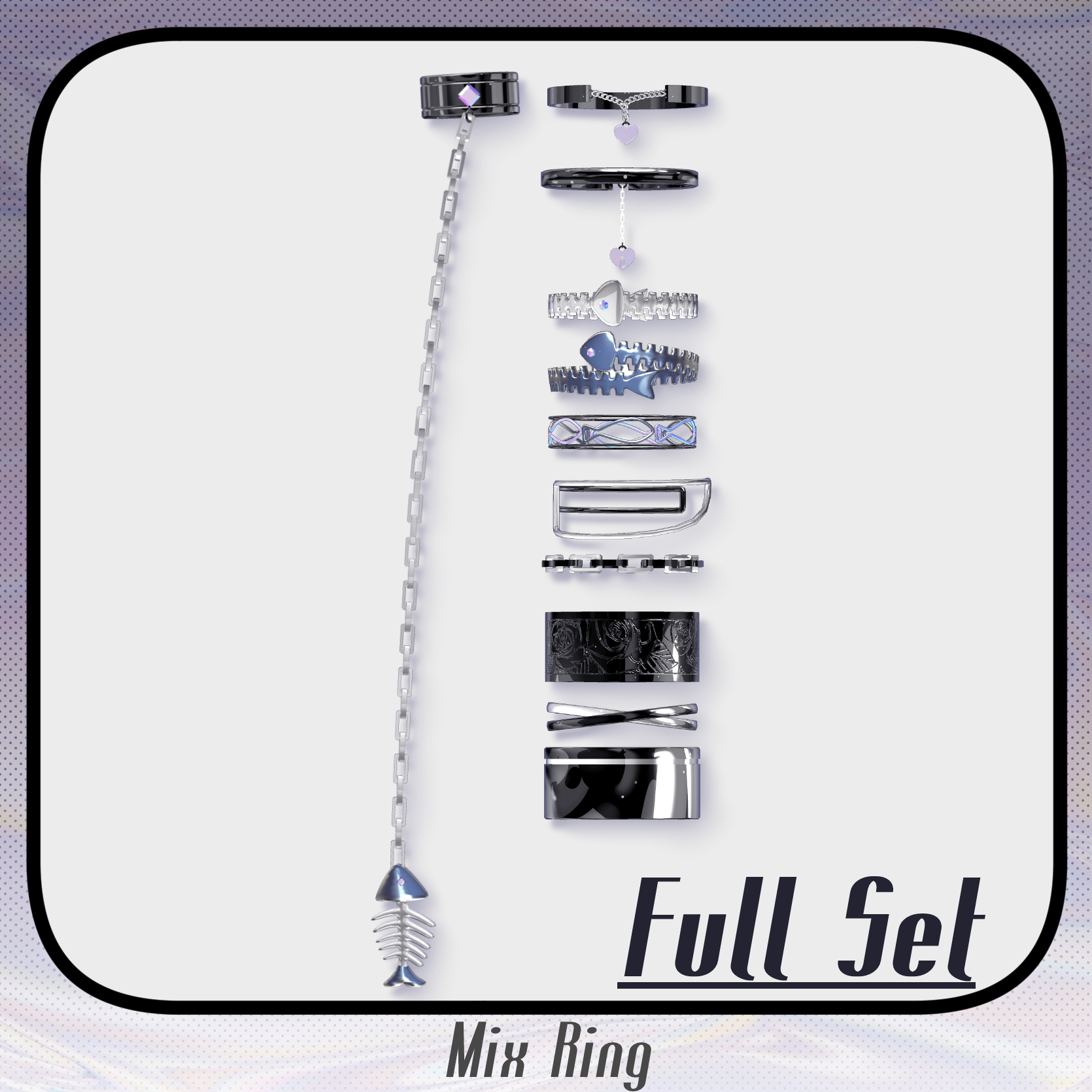 【Freeあり】Mix Rings - 11点セット - まぴ工房 - BOOTH