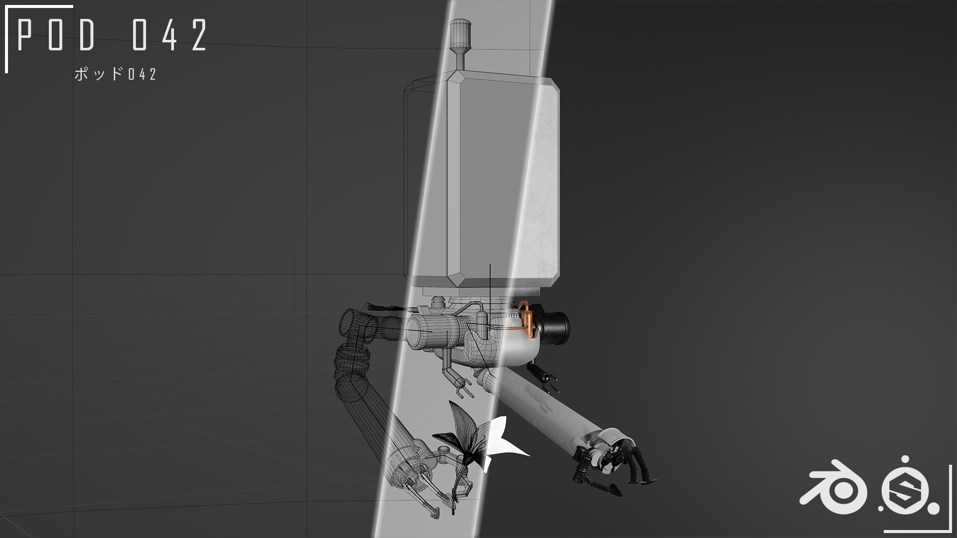POD 042 + Lunar Tear 3D Model | ポッド042 + 月の涙 | Nier Automata - BLANK ...