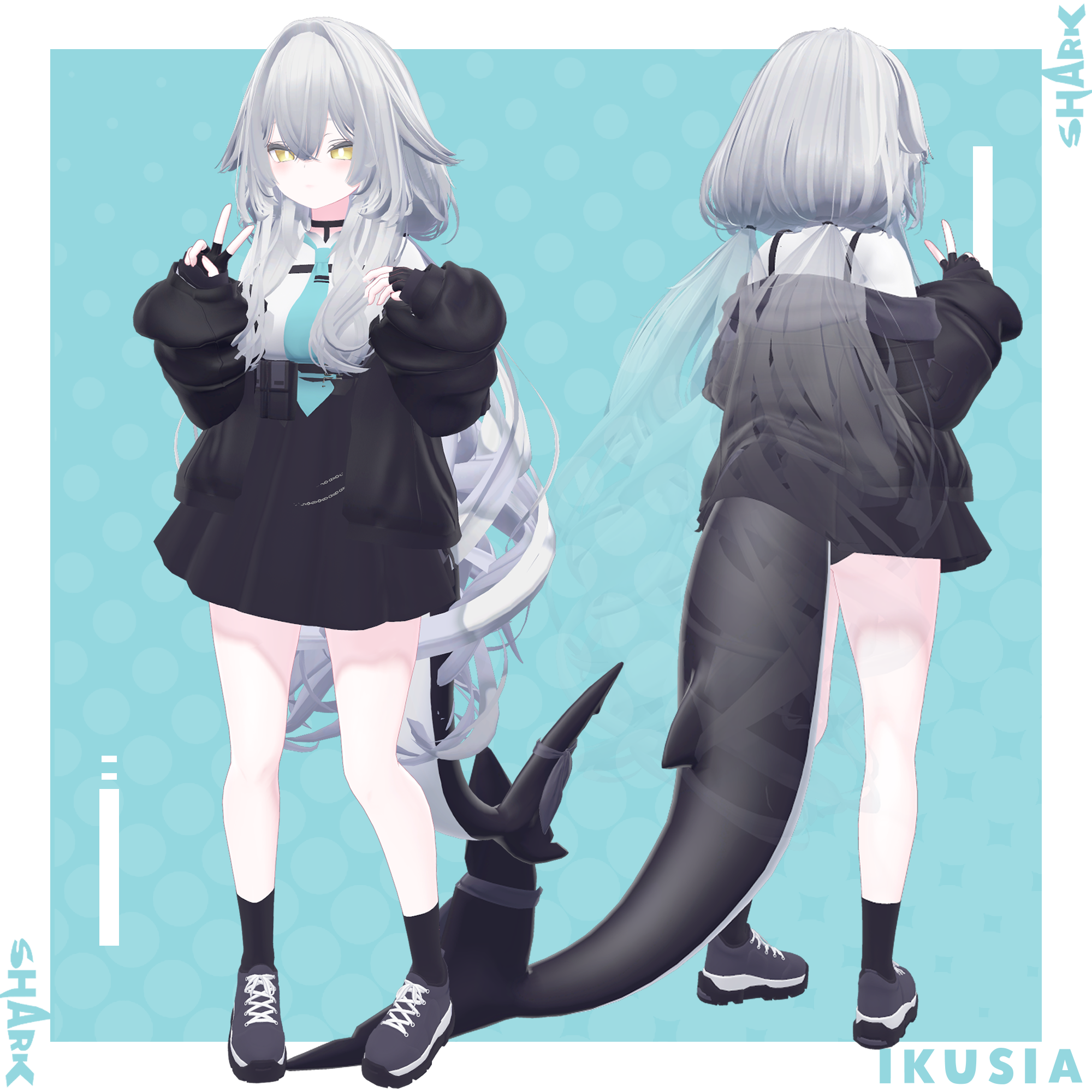 サメっ子オリジナル3Dモデル「rurune」-ルルネ- - IKUSIA - BOOTH