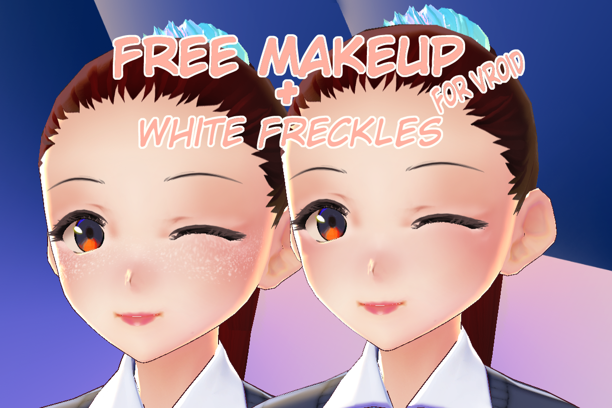 Free VRoid Makeup Face Texture + white Freckles [made with VRoid Studio ...