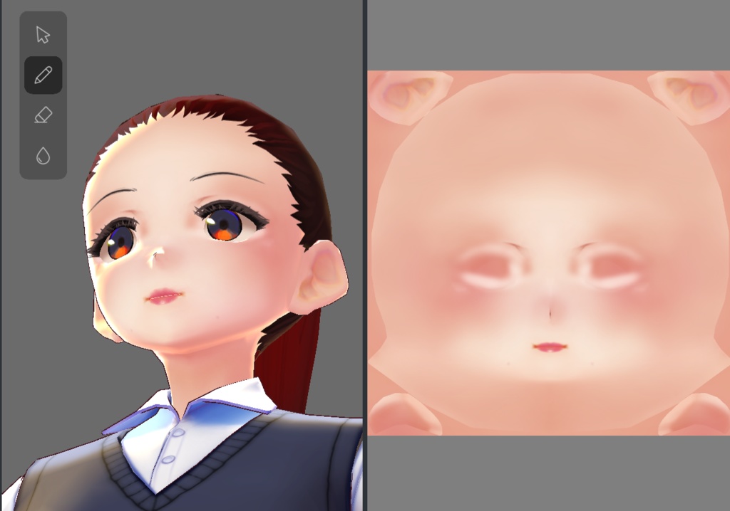 Free VRoid Makeup Face Texture + white Freckles [made with VRoid Studio ...