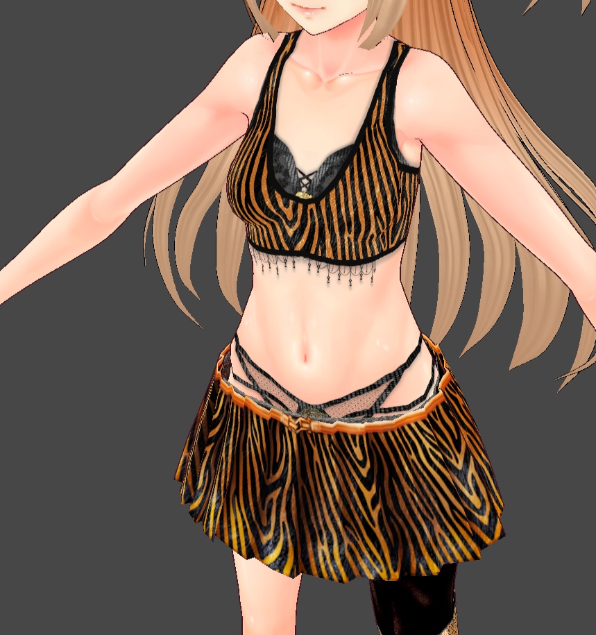 Tiger Year Clubbing Outfit + Underwear Set for VRoid [Free] - kaitosai - BOOTH