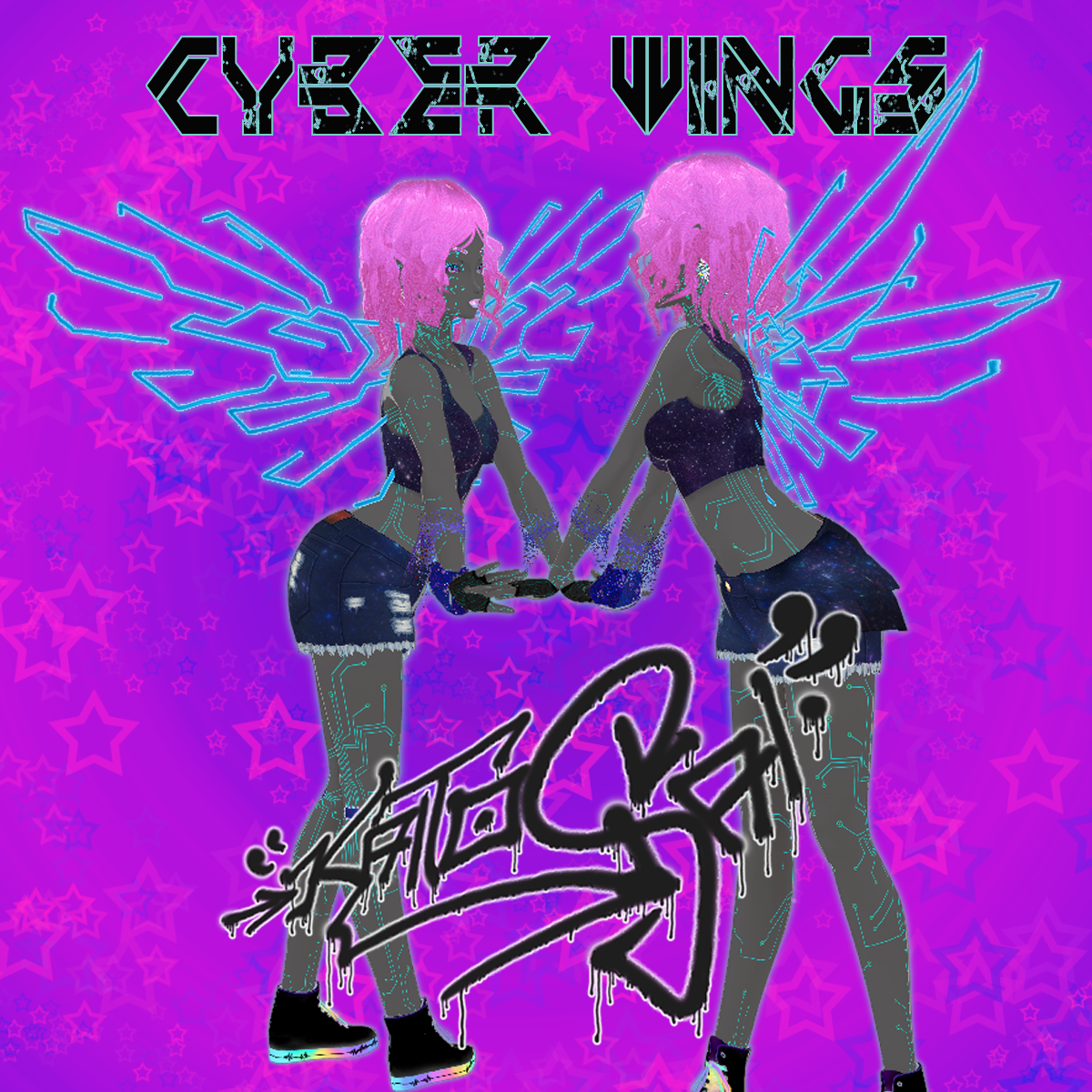 Cyber Pixie and Cyber Angel Wings for VRoid Stable FREE - kaitosai - BOOTH