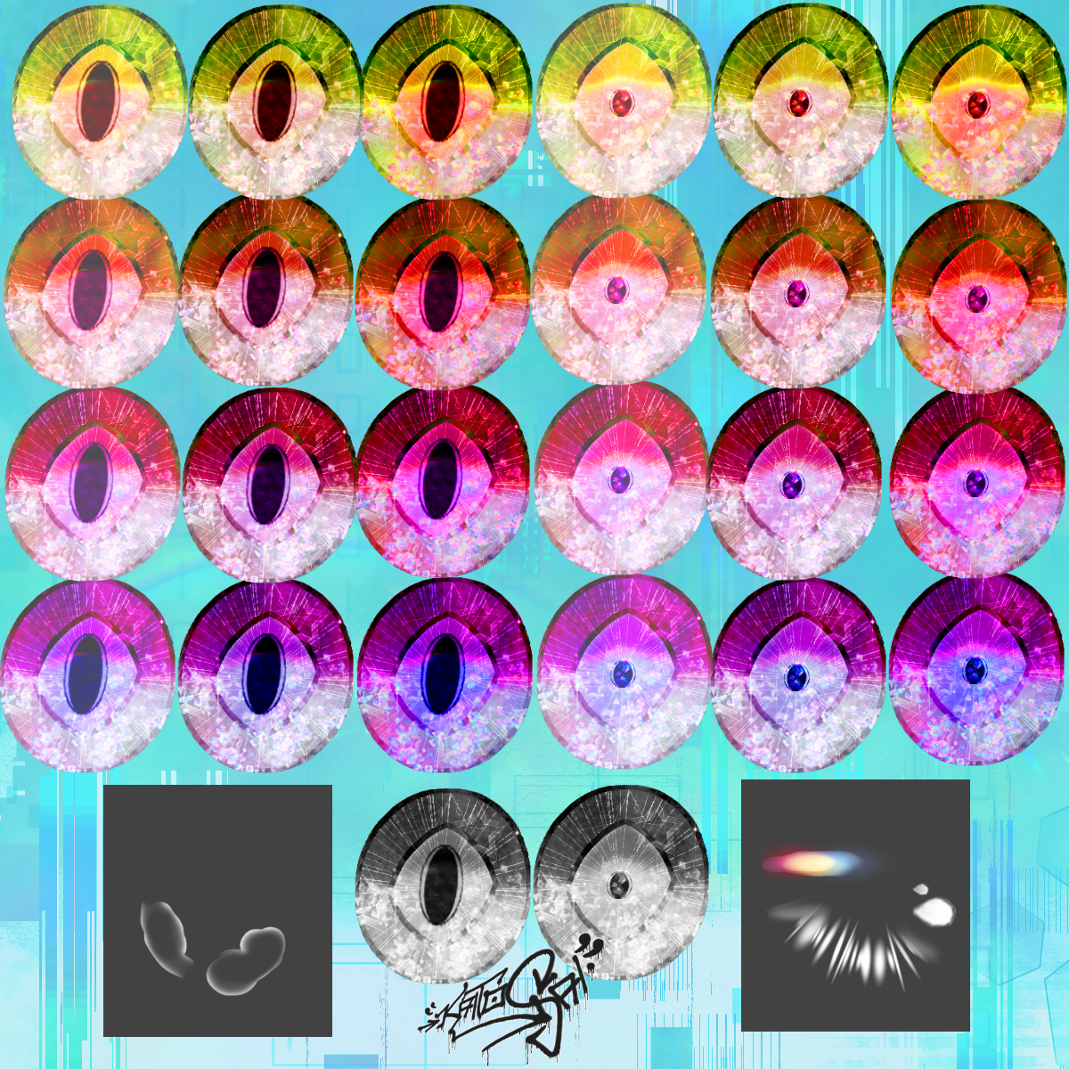 KSDR3 Eyes ♡ Free VRoid Iris Textures by KaitoSai - kaitosai - BOOTH