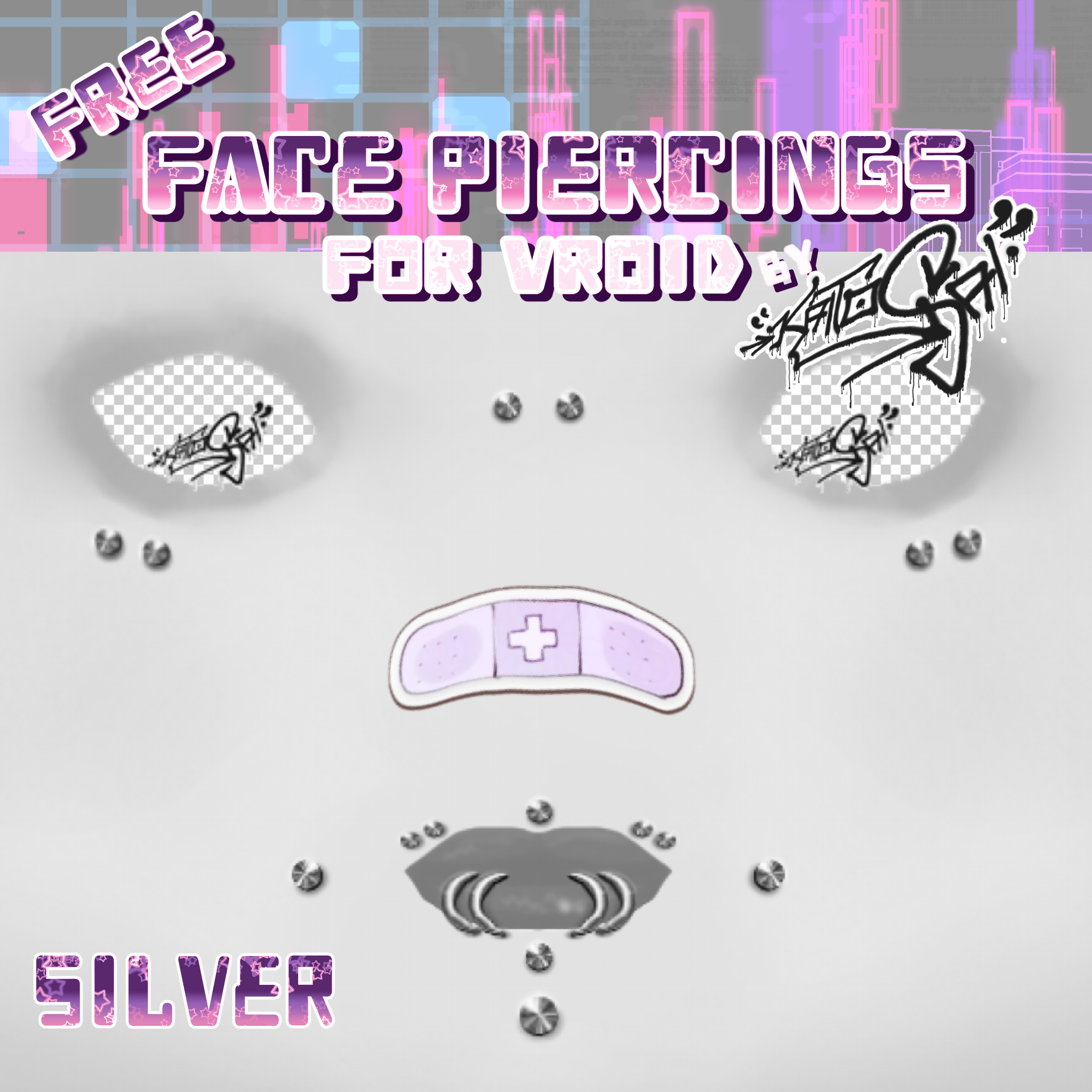 Free VRoid Face Piercings 無料のVRoidフェイスピアス - kaitosai - BOOTH