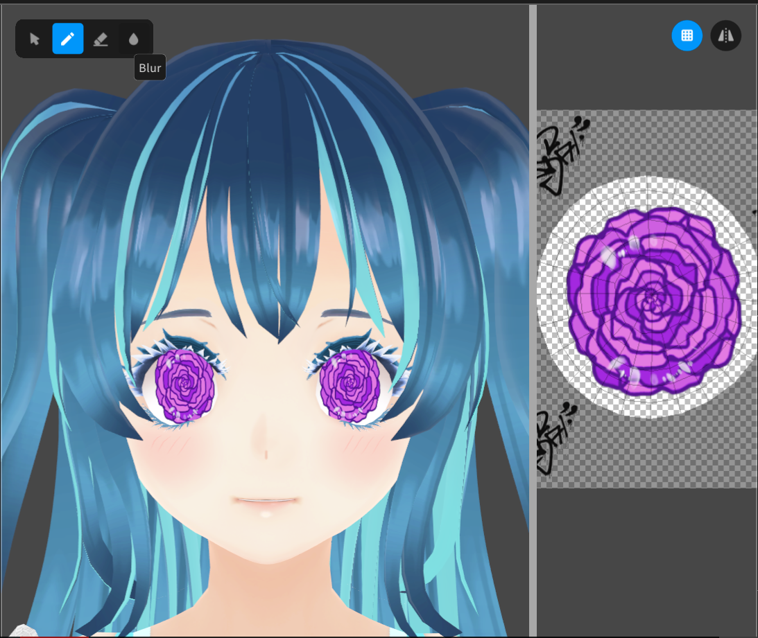 Rose Eyes - Free VRoid Iris Texture - kaitosai - BOOTH