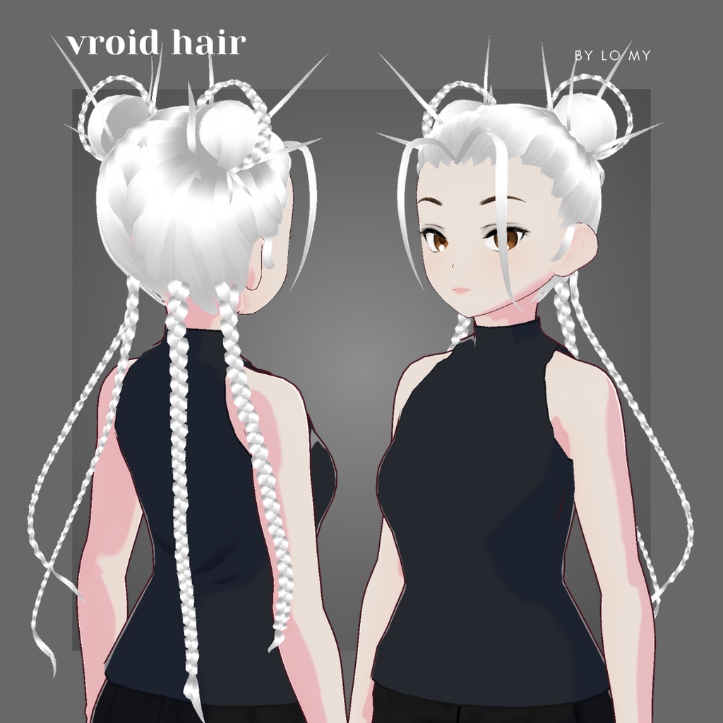 【VRoid】Hair Preset Braids & Spikes - lomy - BOOTH