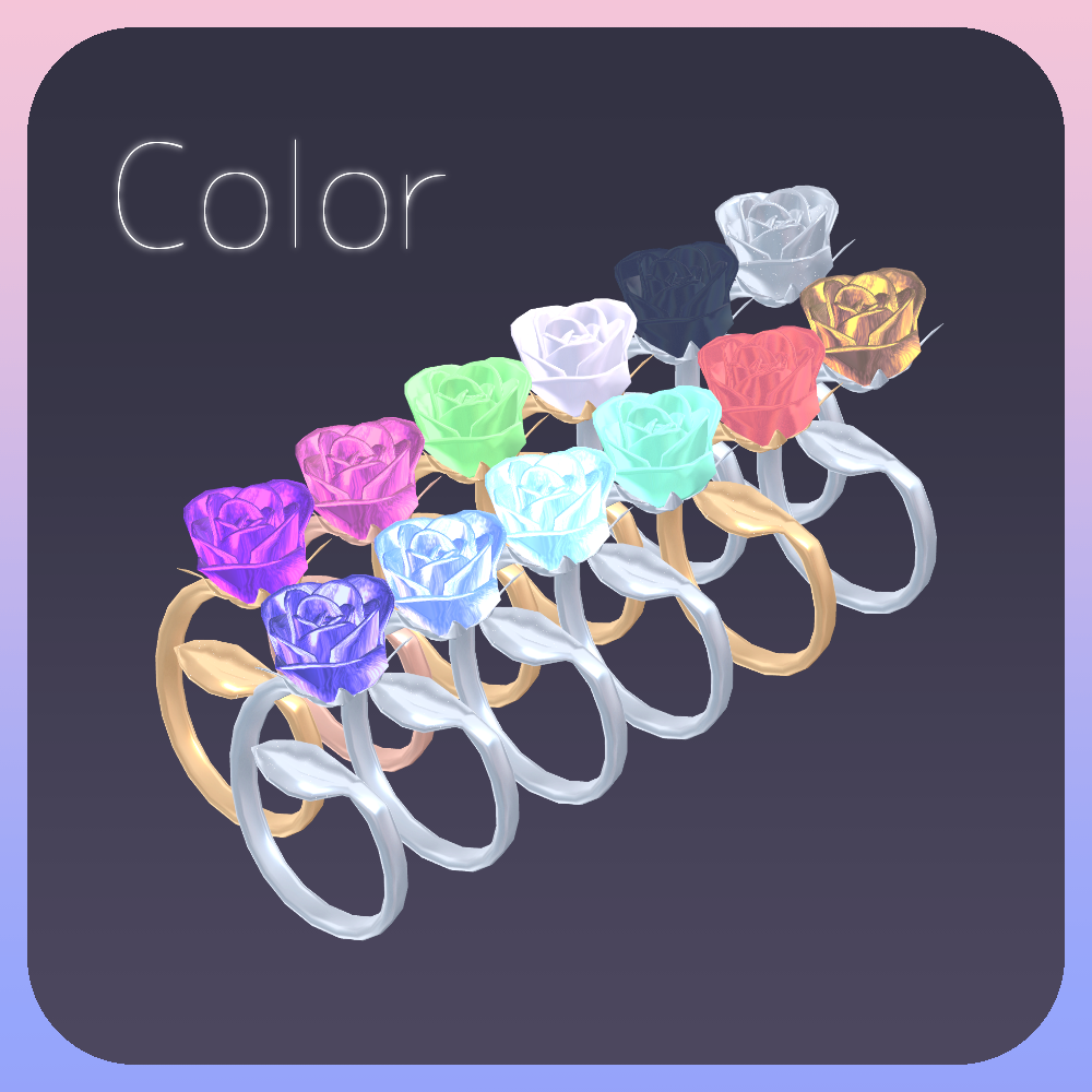 【ほぼ全アバター対応】RoseRing（マリシアセットアップ済み）【ギミック付き】 - うましかちょう #bakkerfly - BOOTH