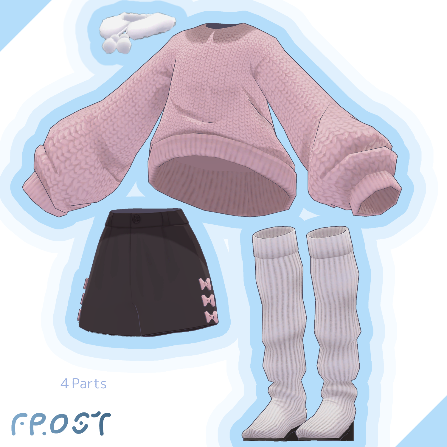 【4 Avatars FullPack】LOVE ME RABBIT／ラブミー・ラビット【VRchat想定・MA設定済】 - FROST ...