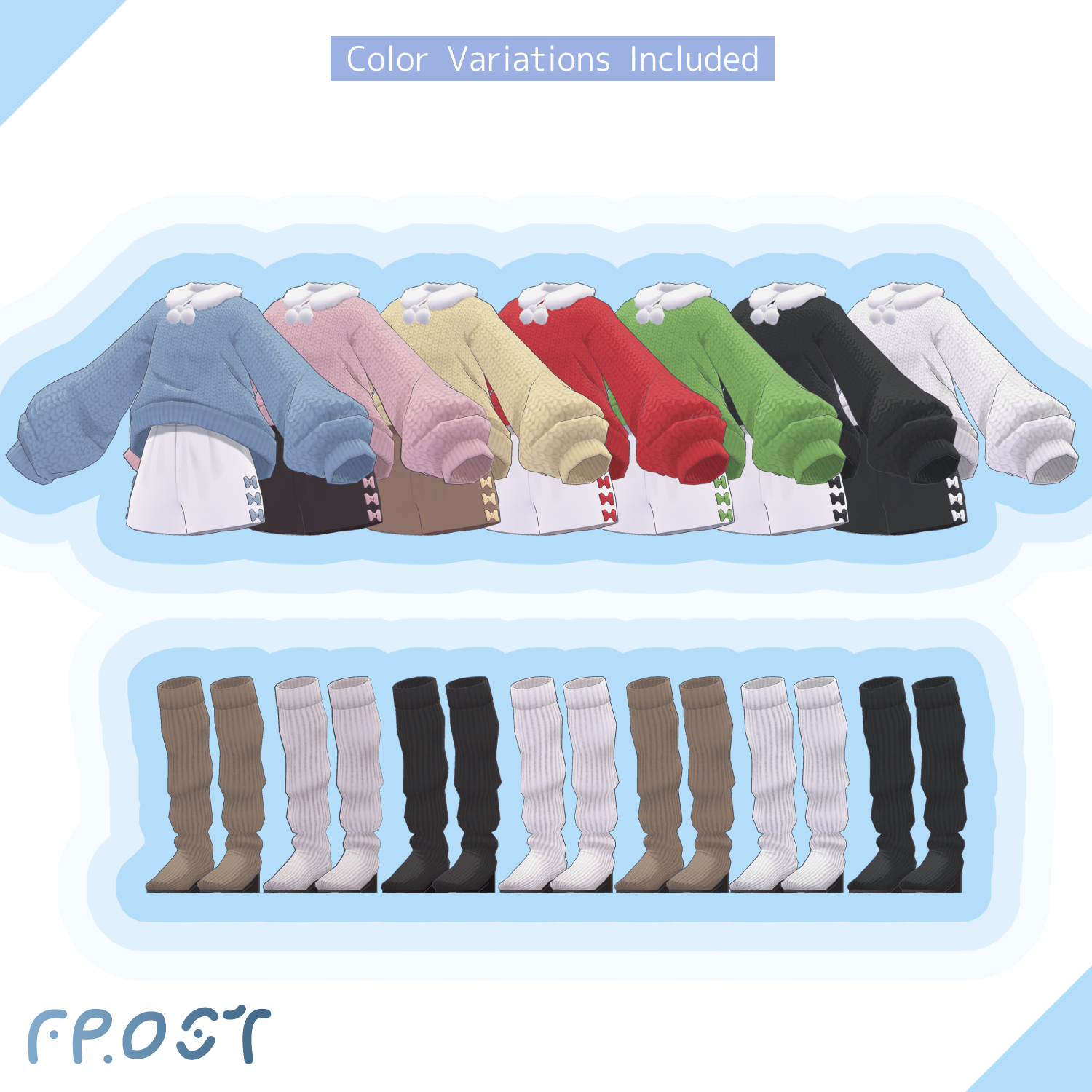 【4 Avatars FullPack】LOVE ME RABBIT／ラブミー・ラビット【VRchat想定・MA設定済】 - FROST ...