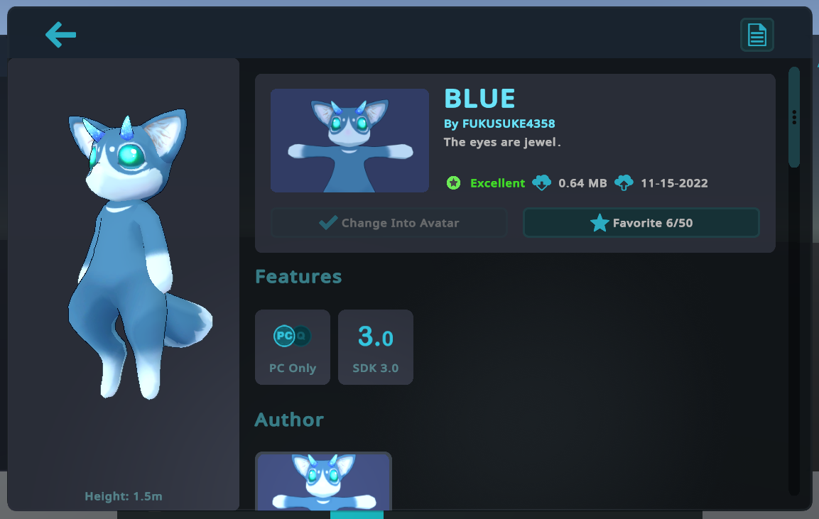 [VRChat想定][アバター]BLUE - TAROの改造計画屋さん - BOOTH