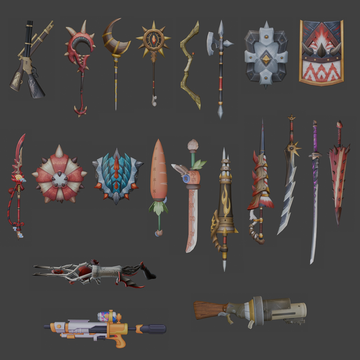 3Dモデル素材集~武器 p2 - ddd model - BOOTH