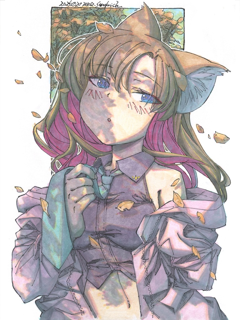 【A4水彩】やや薄着落ち葉の日 - SANDWICH - BOOTH