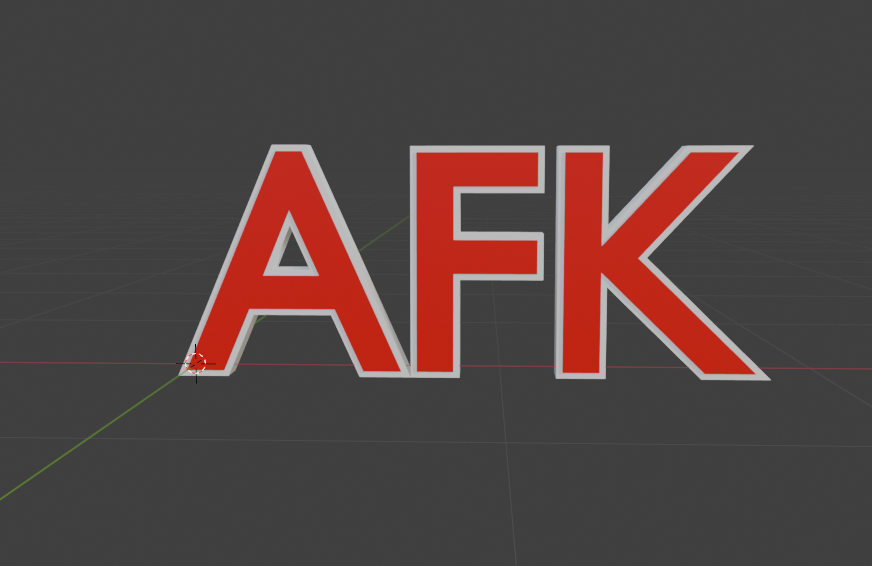 【3Dモデル】AFKマーク - Fell's shop - BOOTH