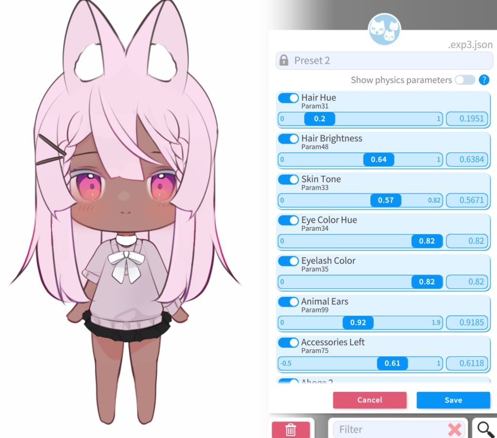 【Live2D Model】 Customizable Chibi VTuber - miikutea - BOOTH