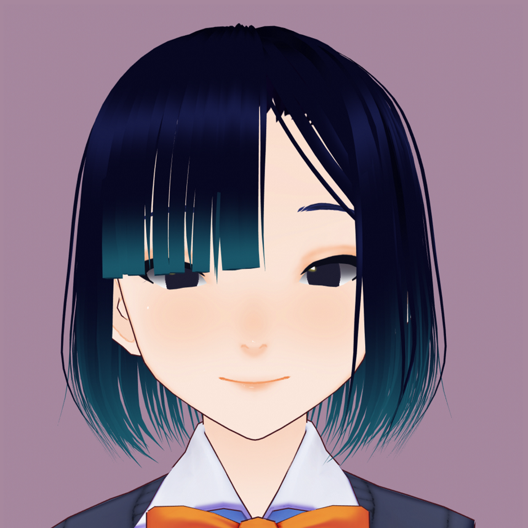 [Vroid] Short Hair Partial Bangs Preset - VThreads - BOOTH