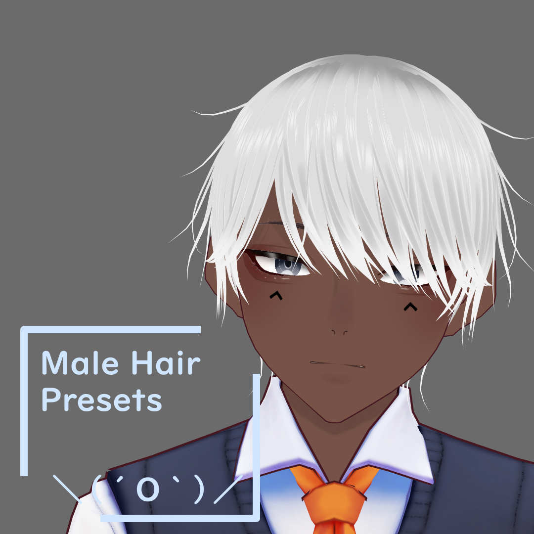 [Vroid] Masc. Hair Pack (Free) - VThreads - BOOTH