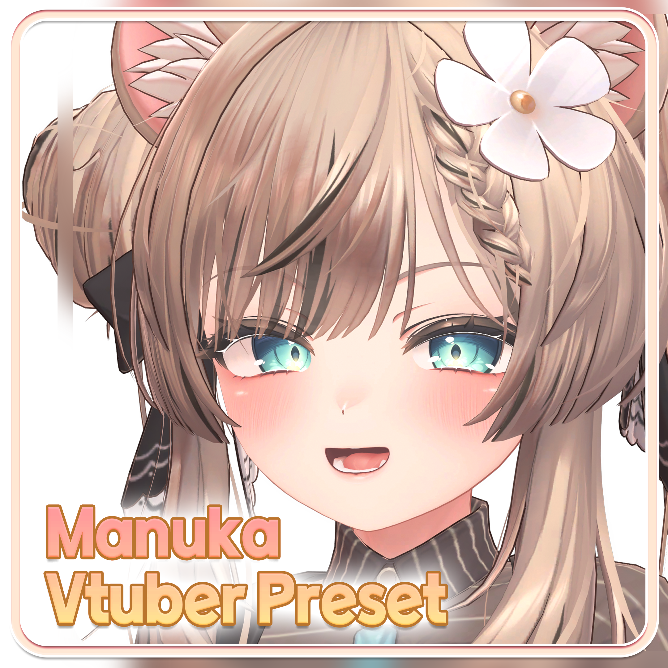Manuka Vtuber Preset ( Facial / EyeJiggle / Collider ) - Mya - BOOTH