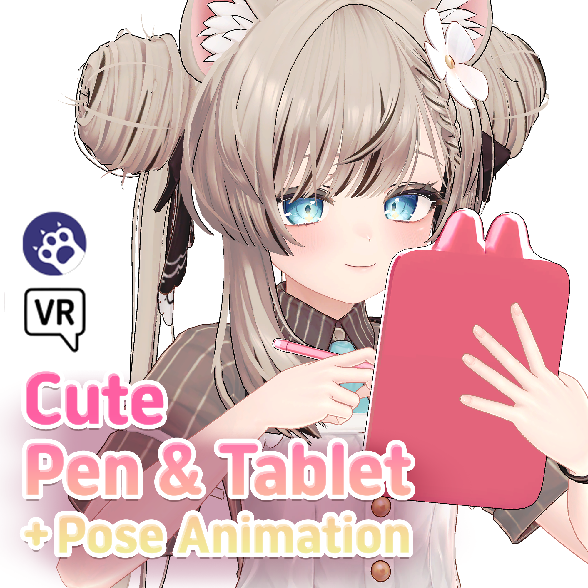 【8 アバター対応】 Cute Pen & Tablet (For VRC/Warudo) - Mya - BOOTH