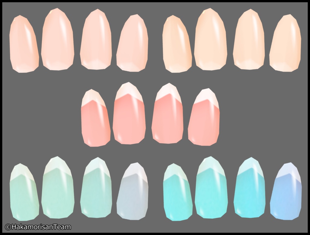 【無料】Nail tips [3] (10 colors) Skin texture for VRoid - 墓守さんチーム ...