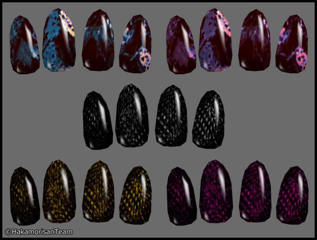【無料】Nail tips [3] (10 colors) Skin texture for VRoid - 墓守さんチーム ...