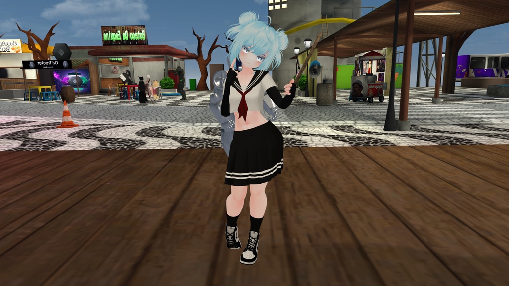 [Porybase] SchoolGirl Sailor Uniform - HimeVR ️ - BOOTH