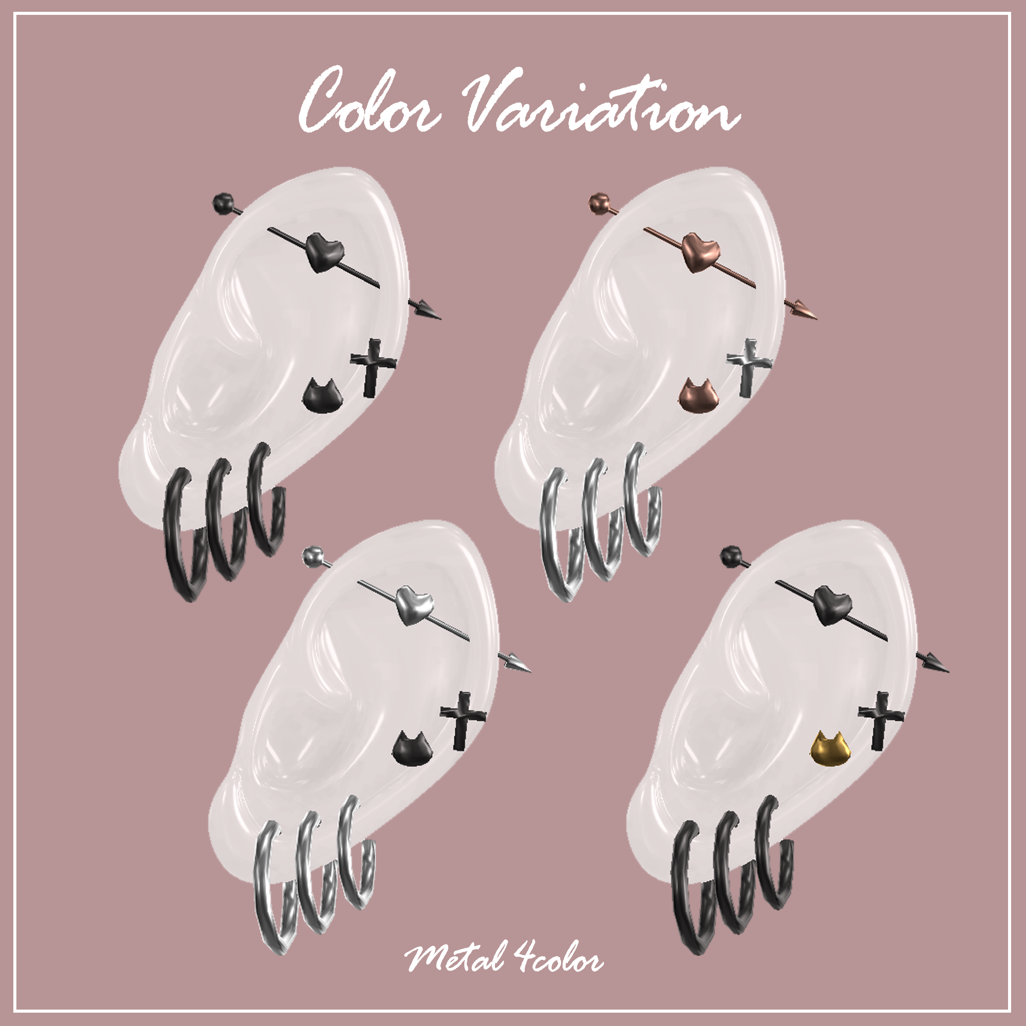 【森羅対応】Heart Arrow earring【VRChat想定】 - DRIP - BOOTH