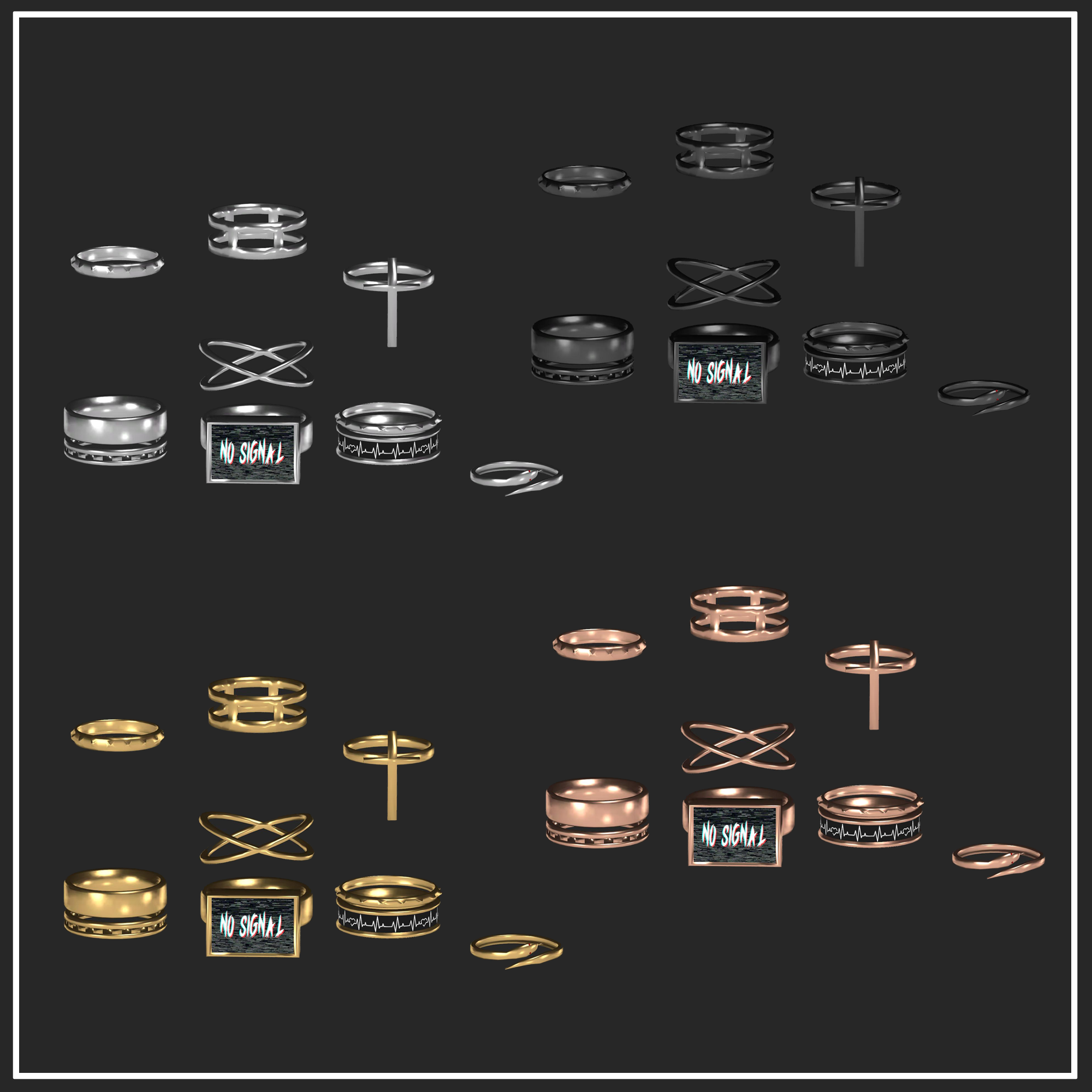 【VRChat想定】No Signal Ring【MA対応】 - DRIP - BOOTH